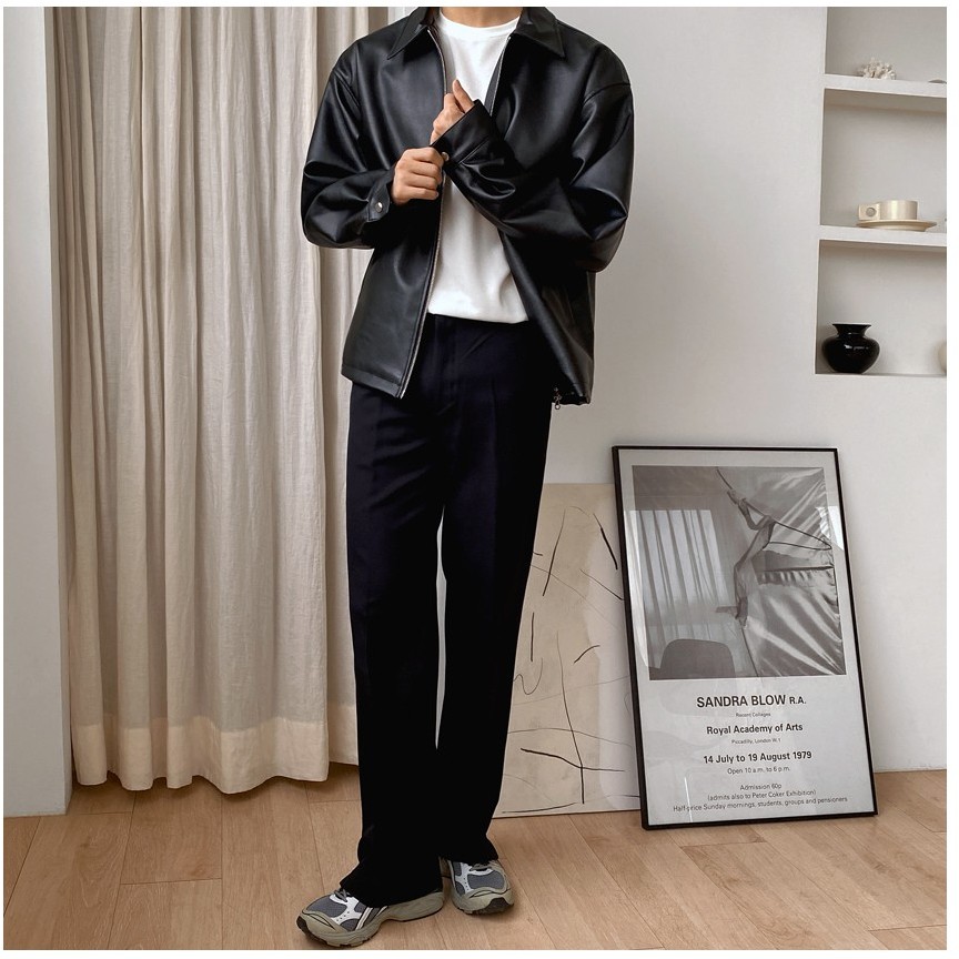 FLYDAY Bent Leather Jacket | Jackets for Men | KOODING