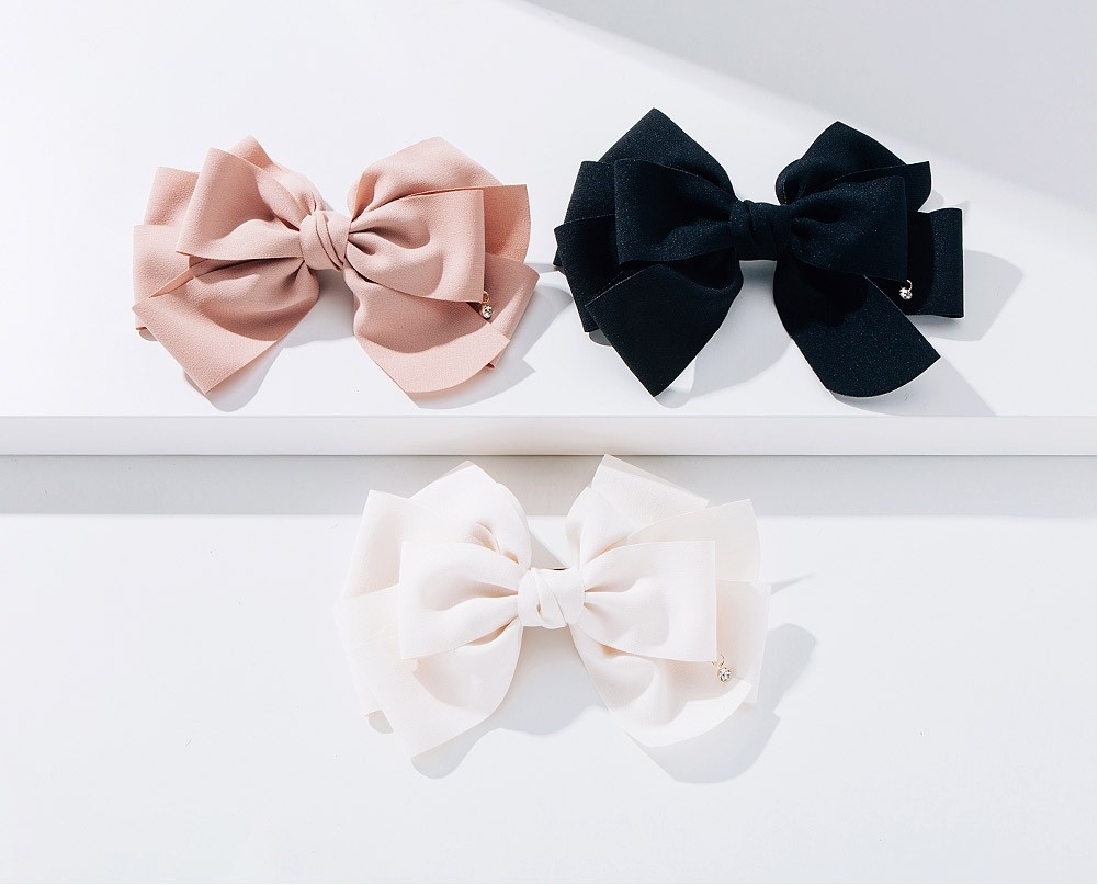 SOO & SOO Spring Girl Ribbon Auto Hairpin | Hair Clips & Pins for Women ...