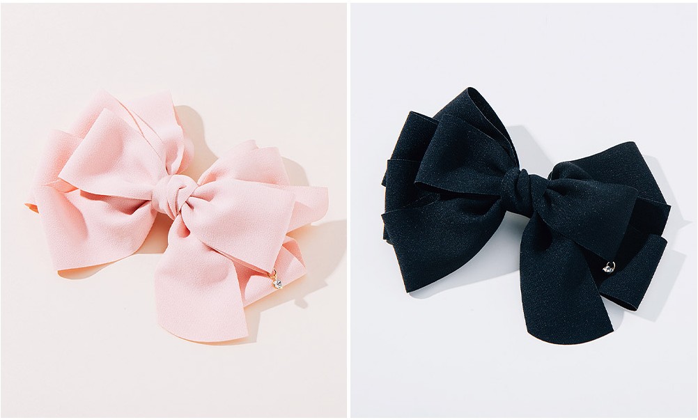 SOO & SOO Spring Girl Ribbon Auto Hairpin | Hair Clips & Pins for Women ...