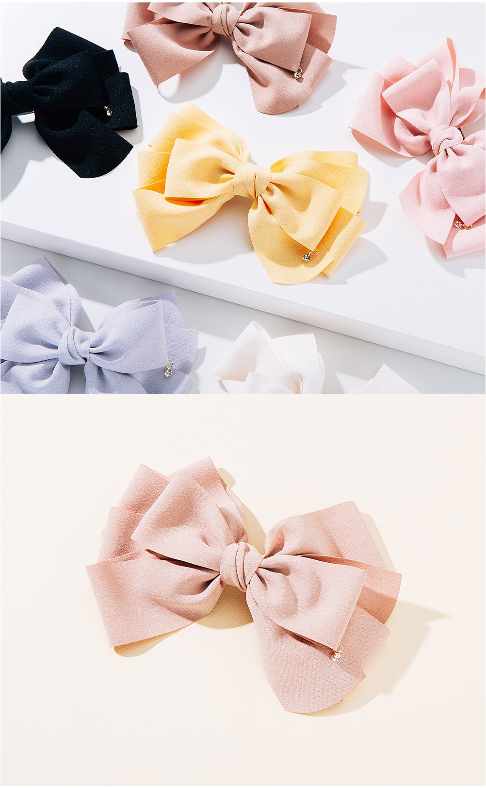 SOO & SOO Spring Girl Ribbon Auto Hairpin | Hair Clips & Pins for Women ...