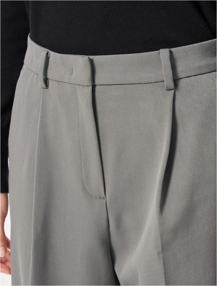 8seconds Transitional Wide Fit Slacks Khaki | Wide for Women | KOODING