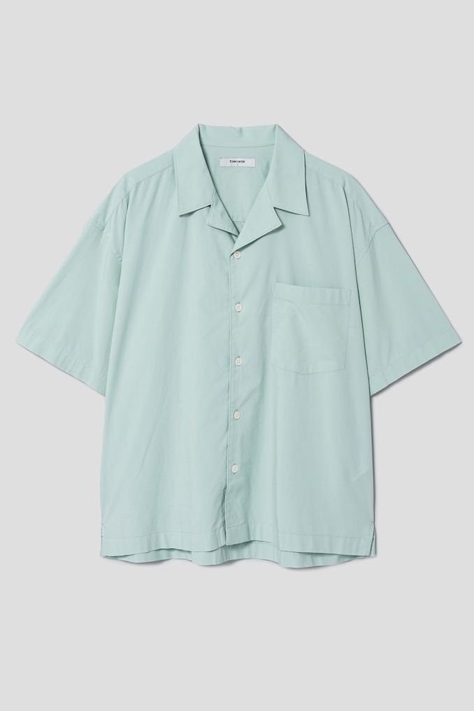 8seconds Stitch Point Open Collar Short Sleeve Shirt Light Green ...