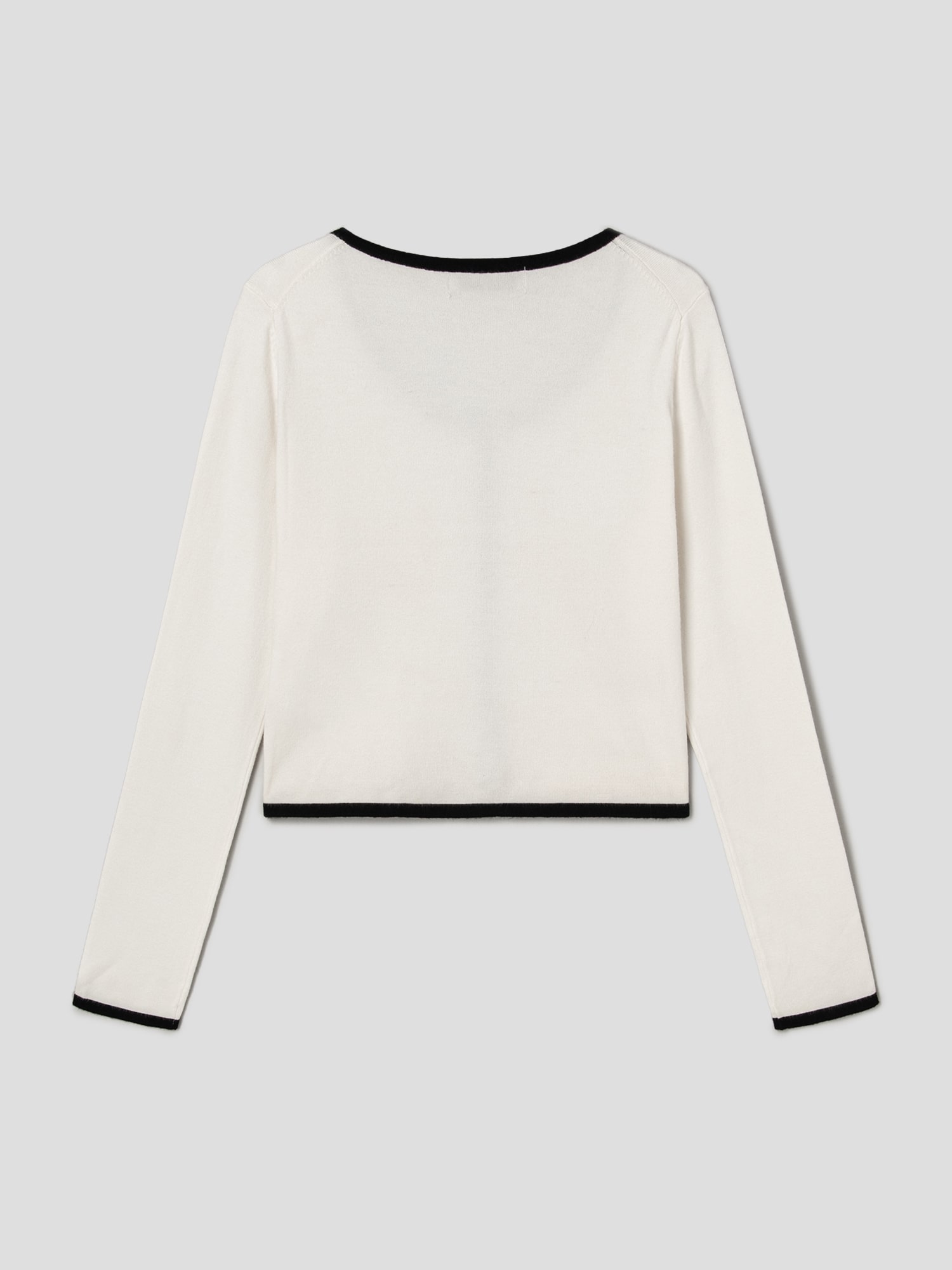 8seconds Coloration Round Neck Cardigan Ivory | Cardigans for Women | KOODING