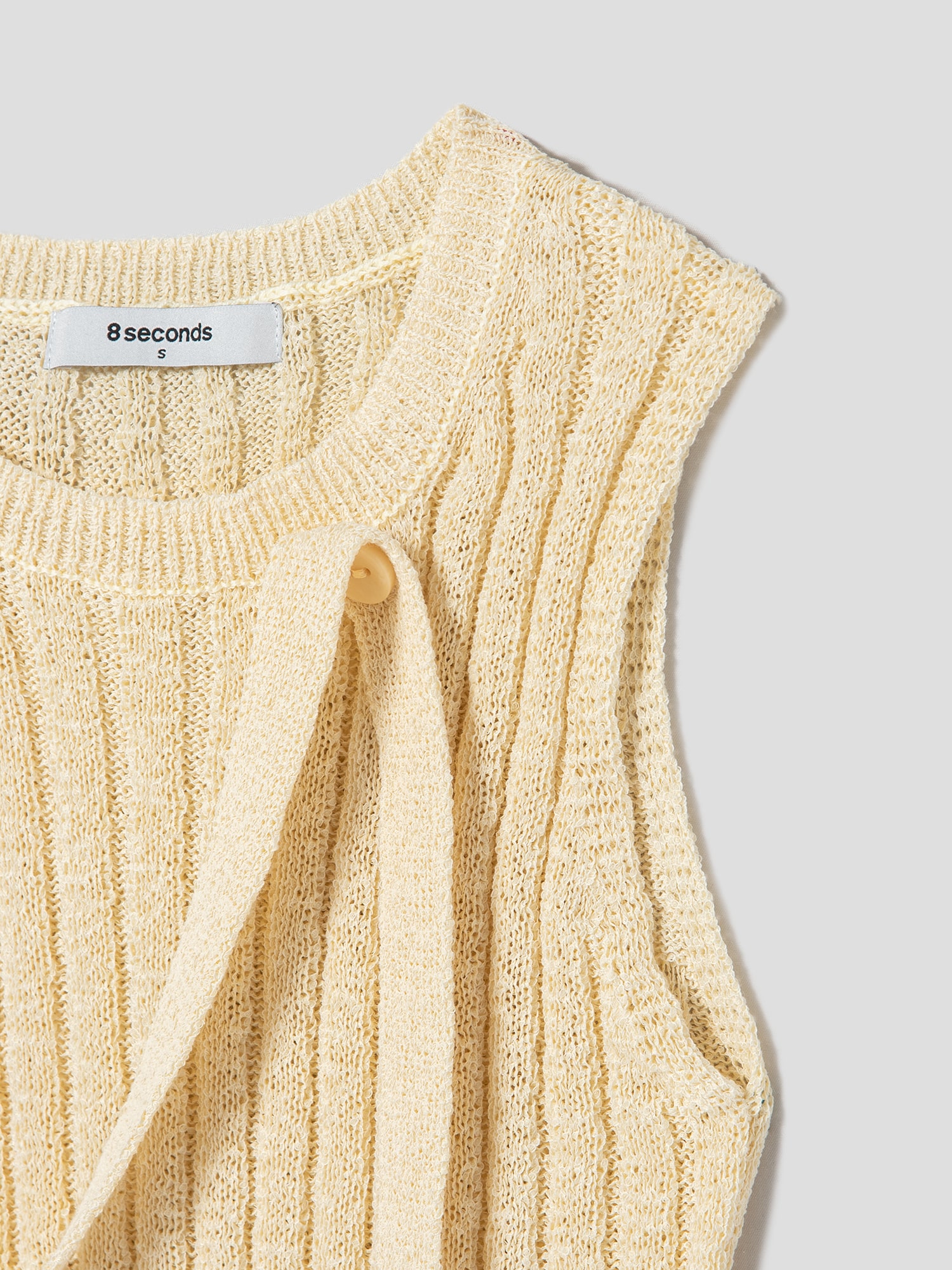 8seconds Neck String Point Sleeveless Pullover Yellow Gold | Crewneck ...
