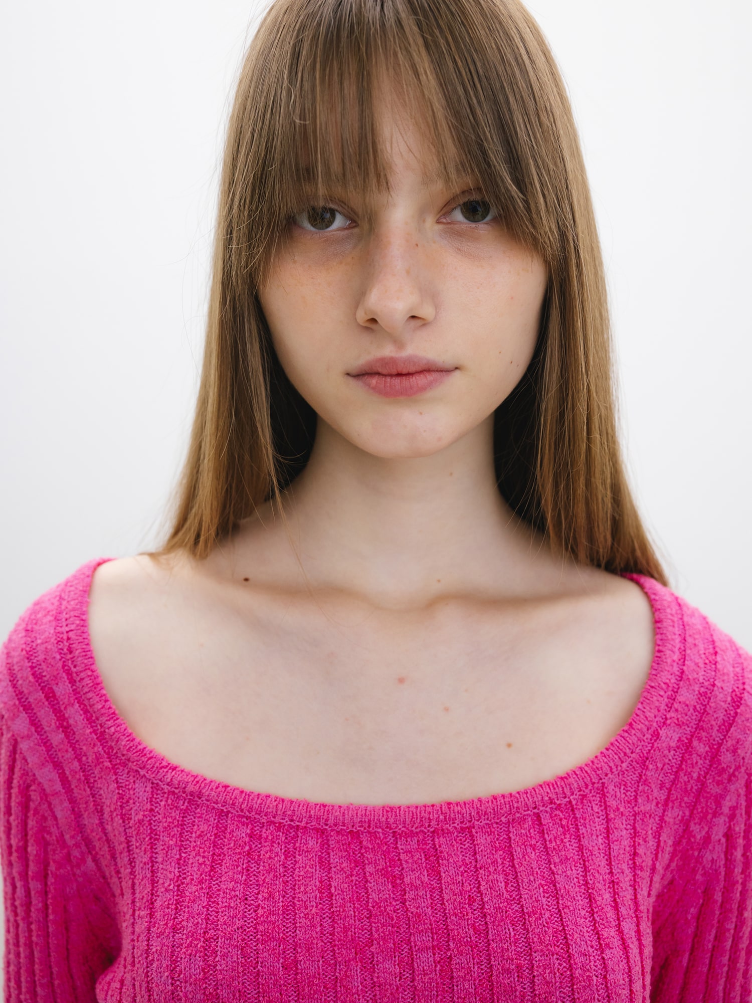 8seconds Lived Squared Neck Knit Pink | Crewneck for Women | KOODING