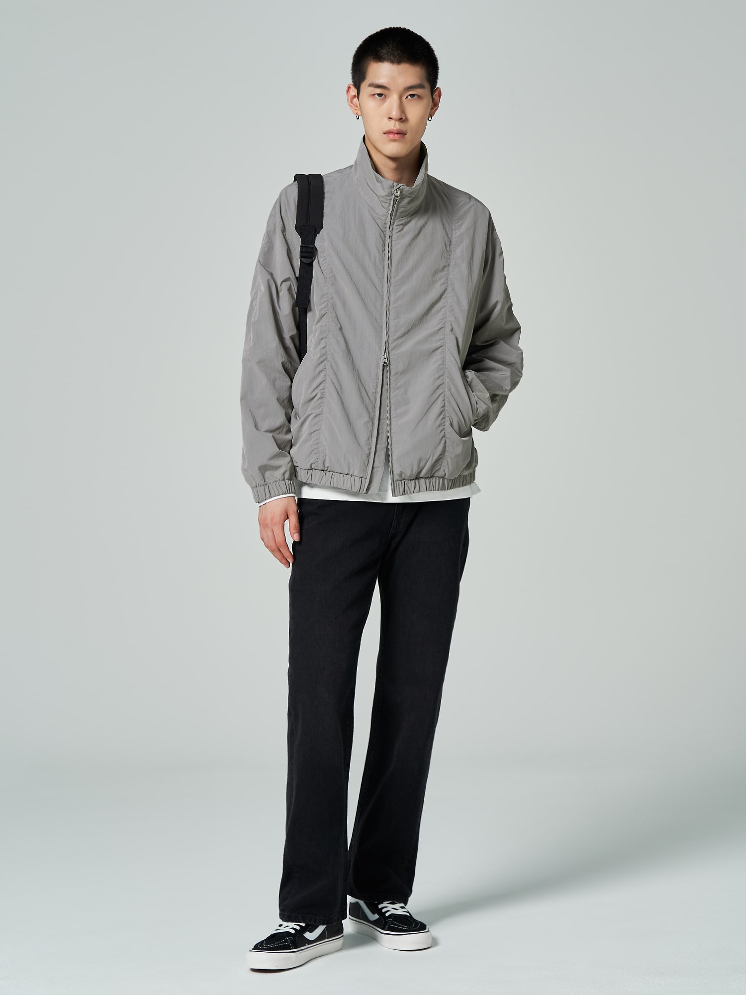 8seconds Nylon Lips Top High Neck Windbreak Gray Antique Silver ...