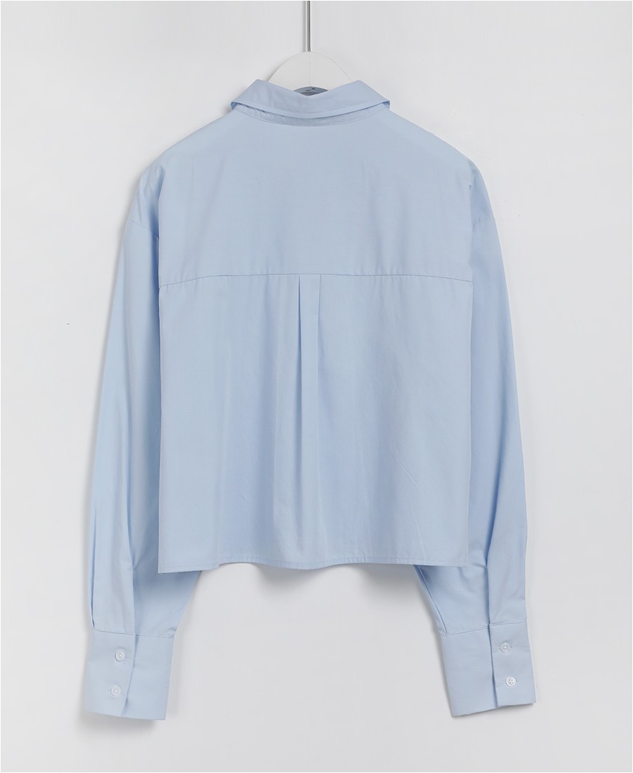 TWEE High Crop Cotton Shirt | Collared Shirts for Women | KOODING