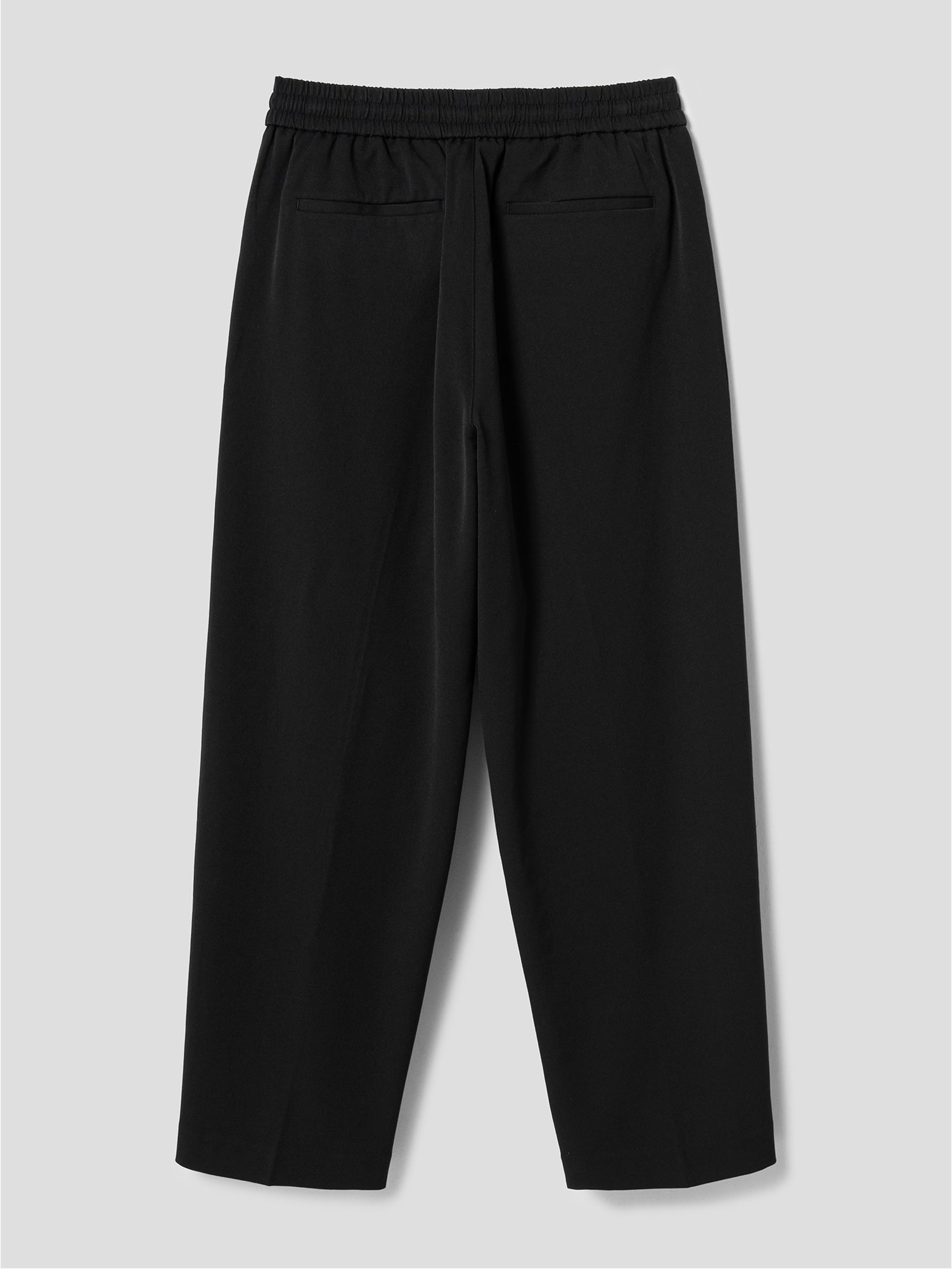 8seconds Semi Wide Fit Easy Slacks Black | Wide Pants for Men | KOODING