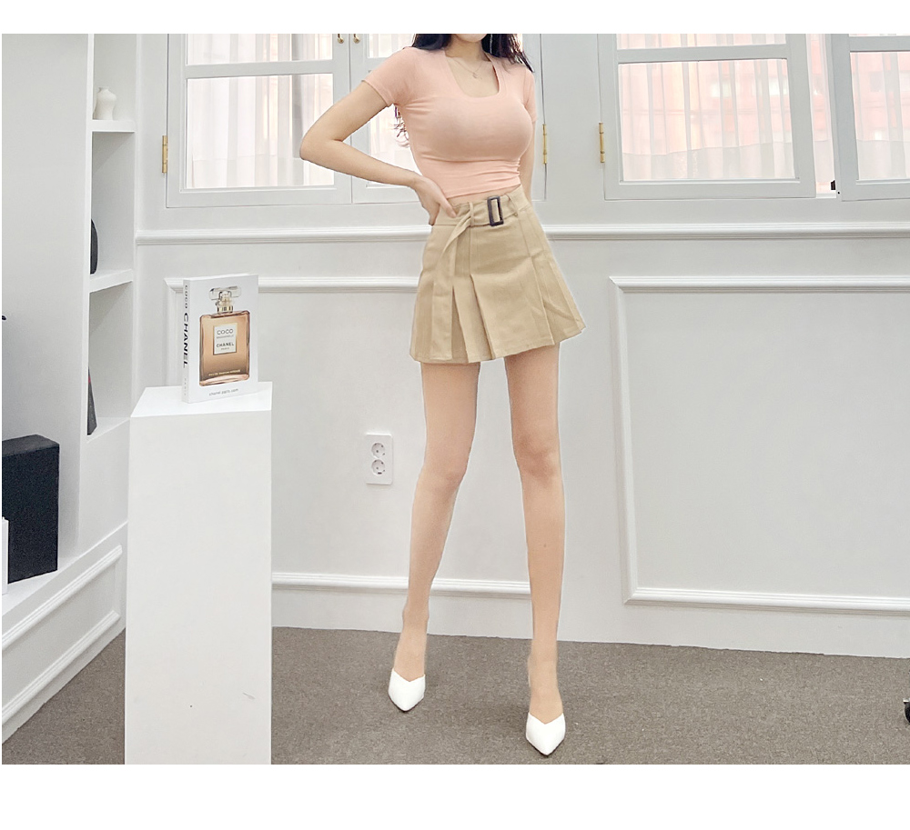 BLANC-CHIC Belt Me Miss Skirt | KOODING