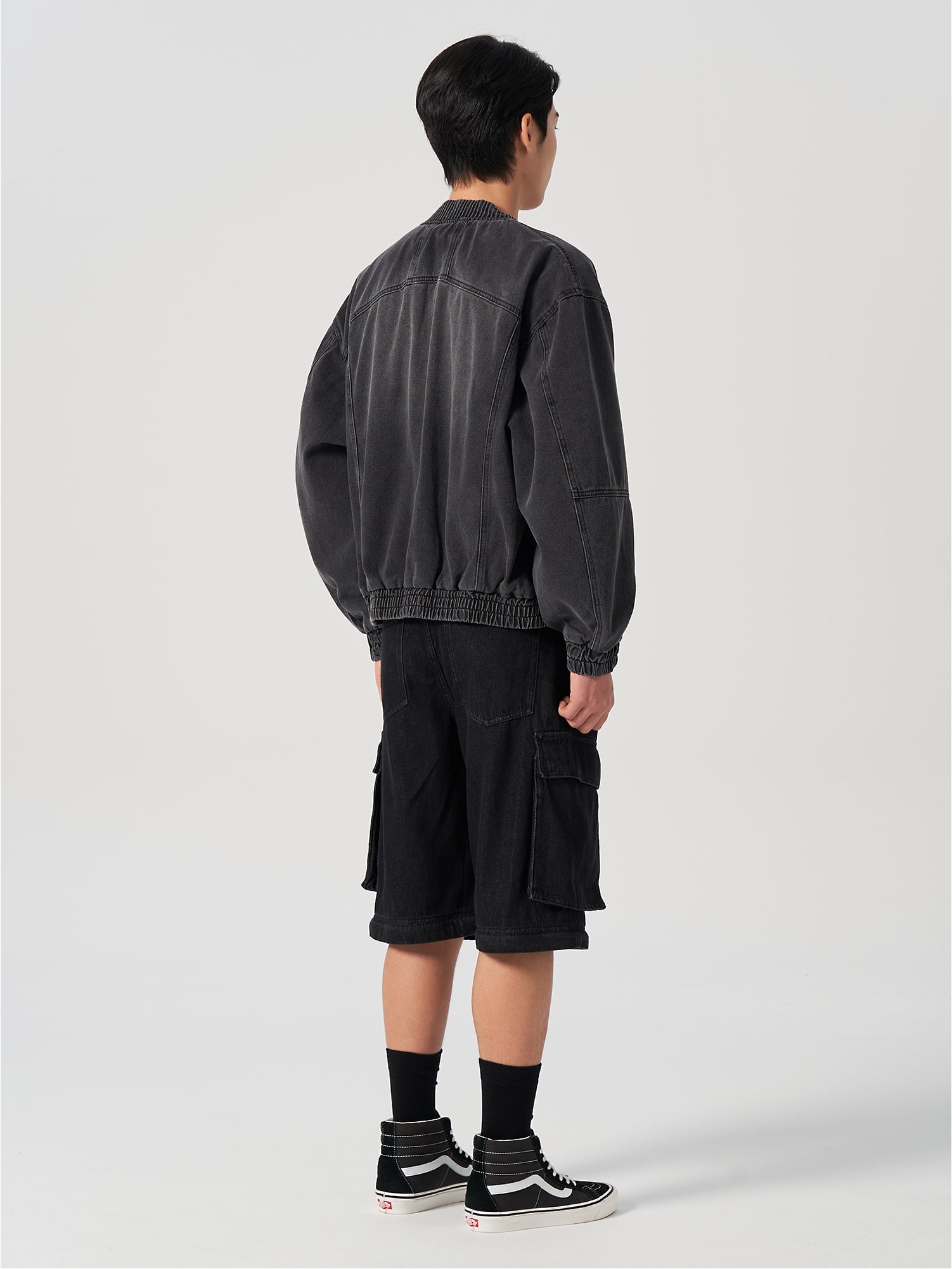 8seconds Washing Denim Zipup Blouson Ash | Jackets for Men | KOODING