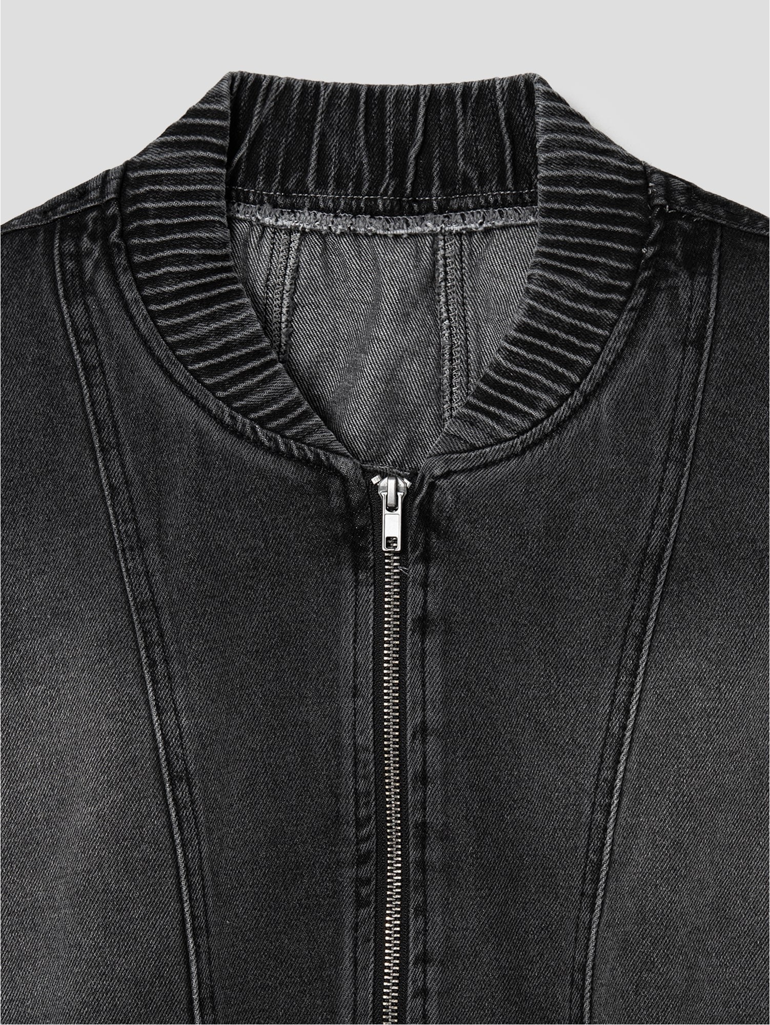 8seconds Washing Denim Zipup Blouson Ash | Jackets for Men | KOODING