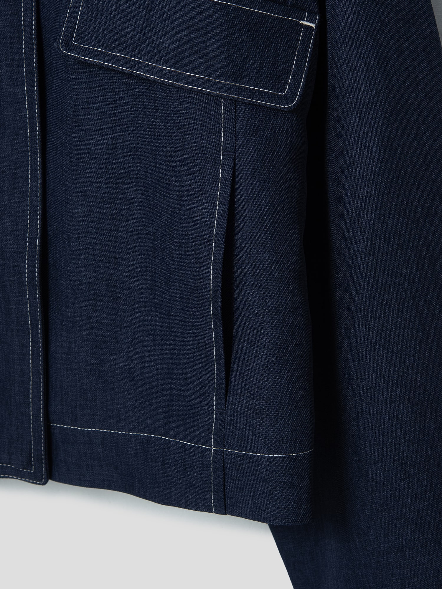 8seconds Denim Like Coloration Stitch Jacket Navy | Denim for Women ...