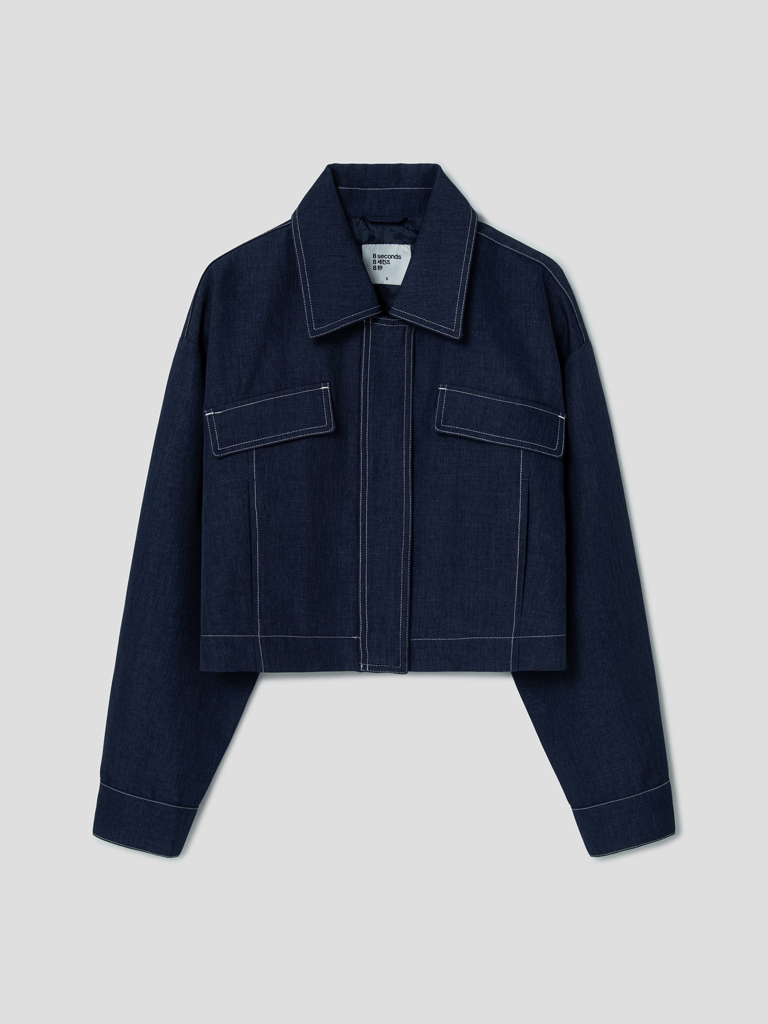 8seconds Denim Like Coloration Stitch Jacket Navy | Denim for Women ...