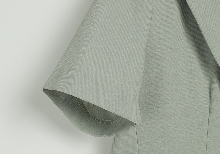 TWEE Df Linen Single Short Sleeve Jacket | KOODING