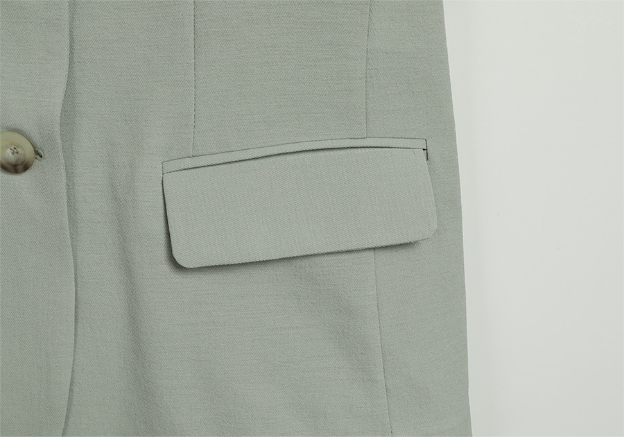 TWEE Df Linen Single Short Sleeve Jacket | KOODING