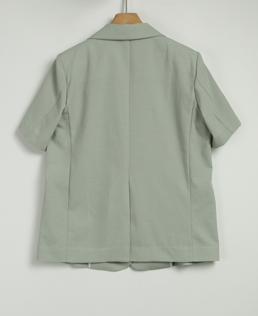 TWEE Df Linen Single Short Sleeve Jacket | KOODING