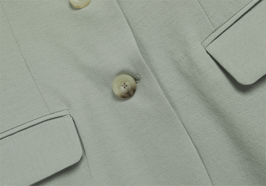 TWEE Df Linen Single Short Sleeve Jacket | KOODING