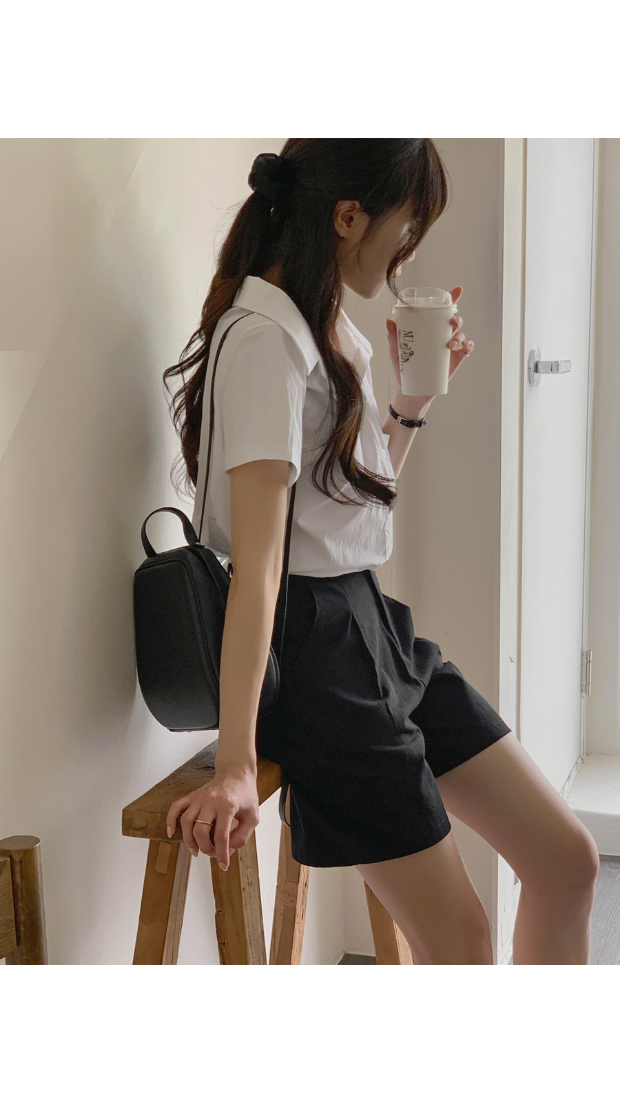 TWEE Moizen Open Collar Shirt Blouse | KOODING