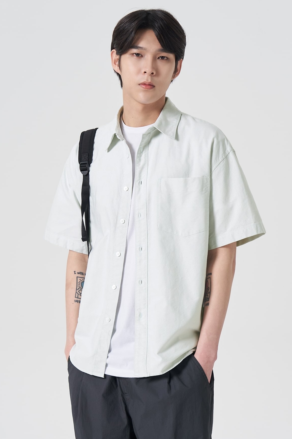 8seconds Oxford Oversized Half Sleeve Shirt Yellow Green | Casual ...