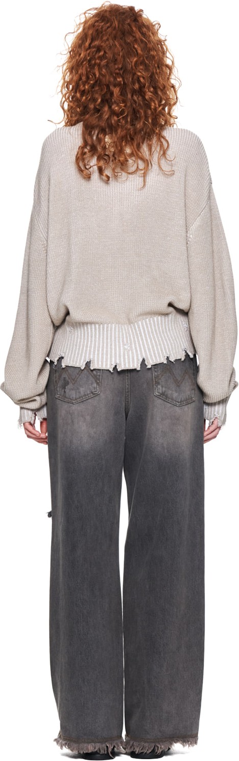 Matin Kim Color Ribbed High Neck Zip Up In Beige | Jackets for Women ...