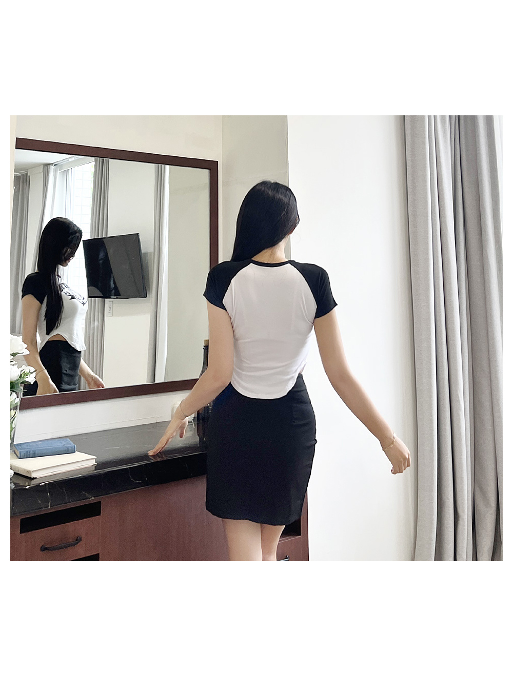 BLANC-CHIC Vivia H Basic Midi Skirt | KOODING