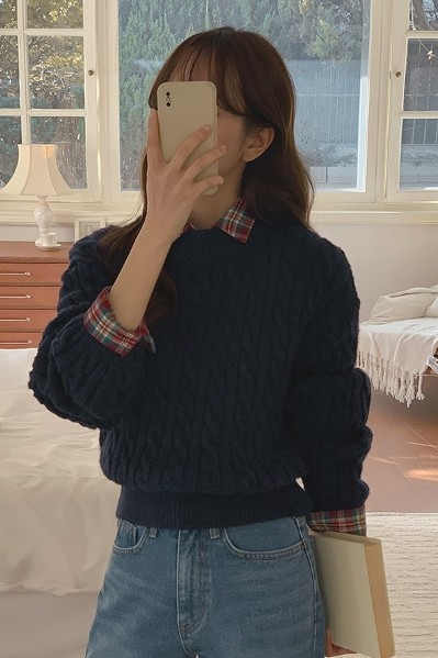 Matin Kim Boat Neck Crochet Knit Pullover In Khaki Matin Kim Boat Neck Crochet Knit Pullover In Khaki